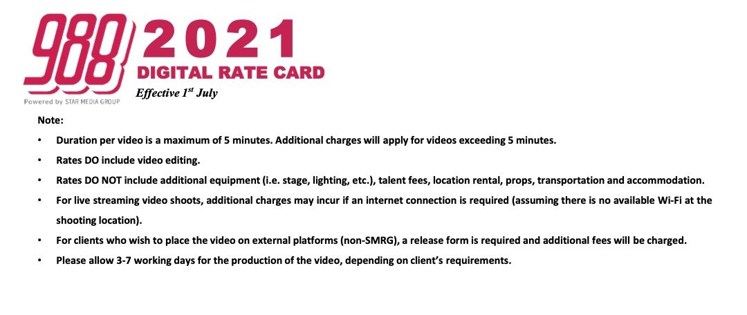 988 广告配套 (Rate Card) – 988