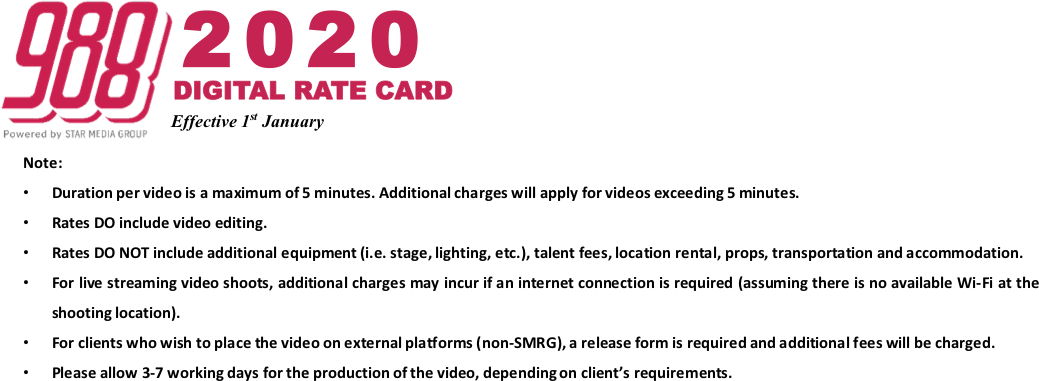 988 广告配套 (Rate Card) – 988