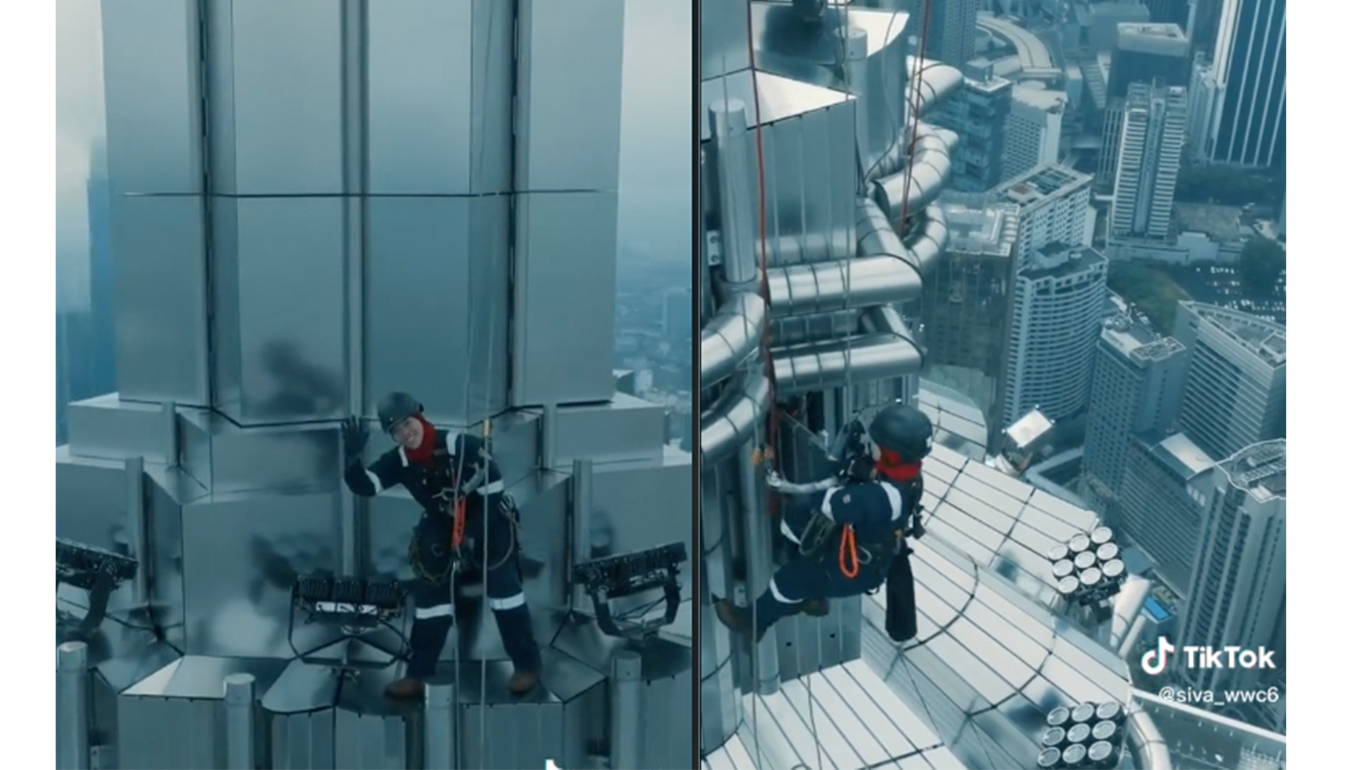身处KLCC 88层顶端 女子轻松对镜头挥手 网赞勇气可嘉！ – 988
