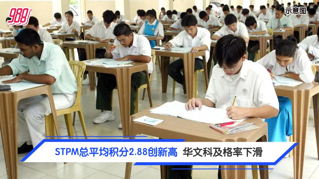 STPM总平均积分2.88创新高 华文科及格率下滑 – 988
